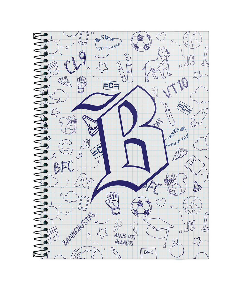 Caderno 1 matéria Banheiristas Draw 96 folhas